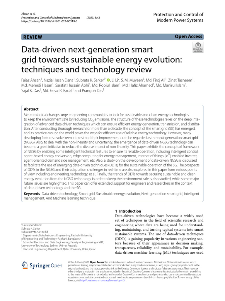 Data-Driven Next-Generation Smart Grid Towards Sustainable Energy ...