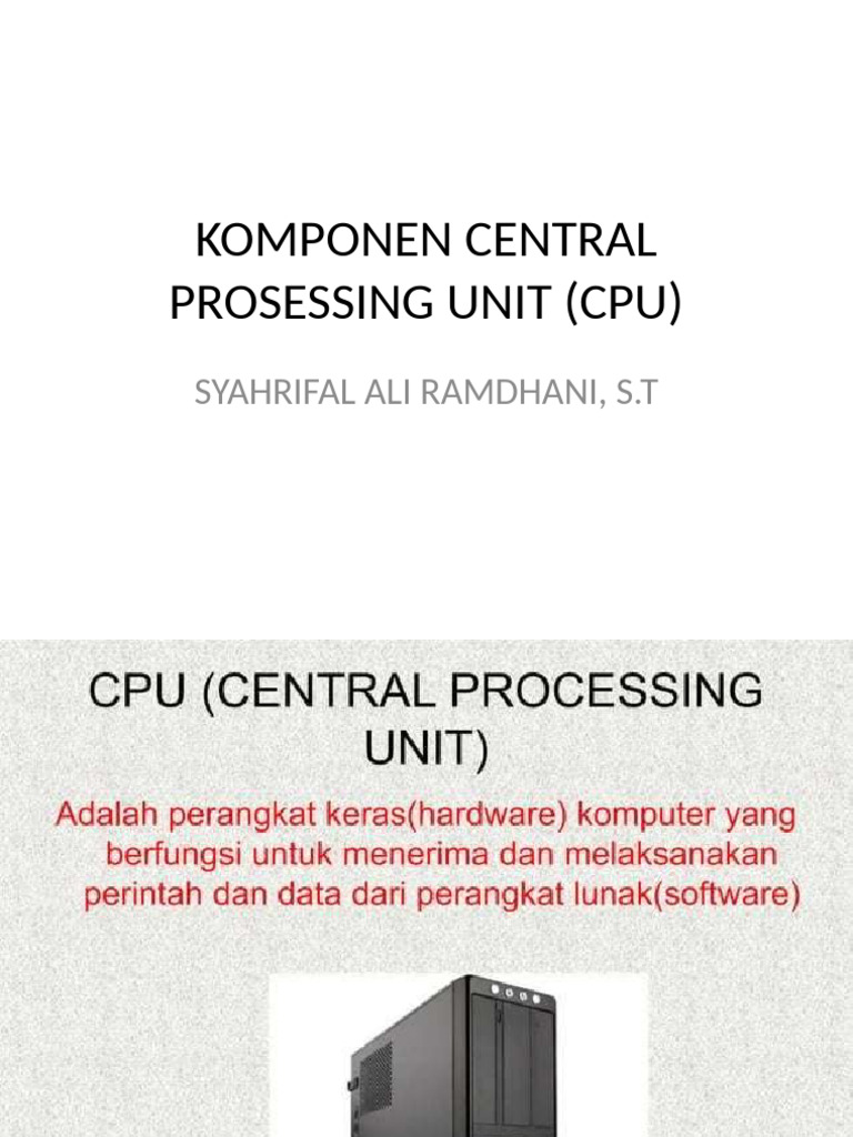 Komponen Cpu | PDF