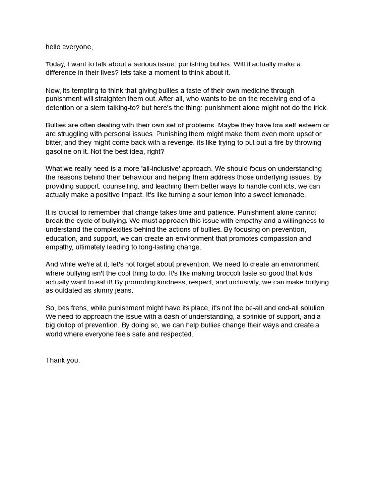 english speech | PDF