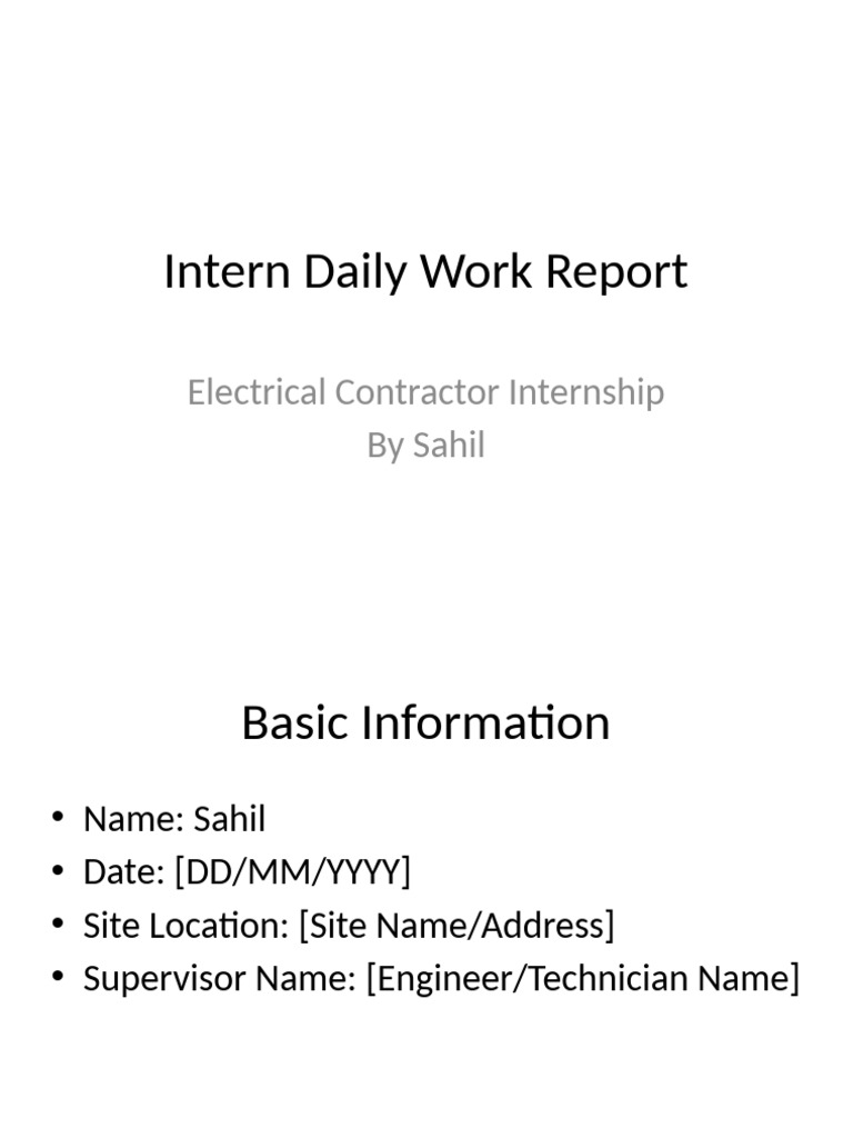 Sahil Intern Daily Report | PDF
