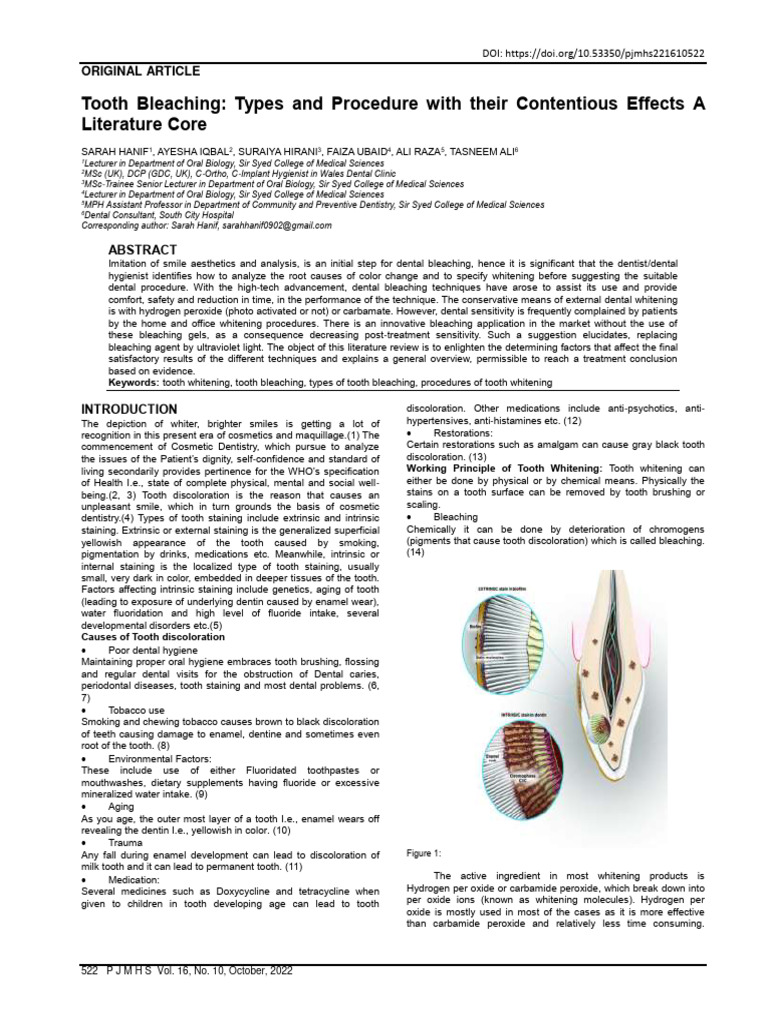 Tooth_Bleaching_Types_and_Procedure_with | PDF | Human Tooth | Tooth Enamel