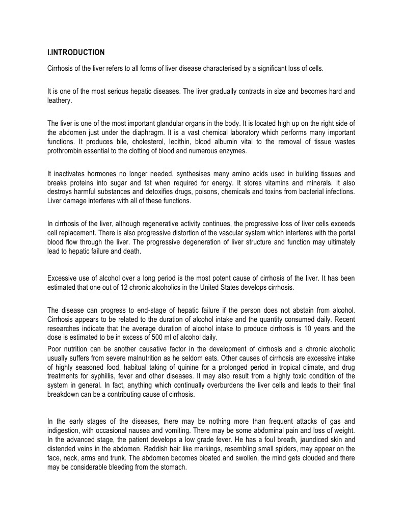 Case Study | PDF | Liver | Cirrhosis