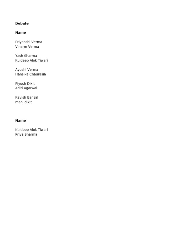 Debate Topics | PDF