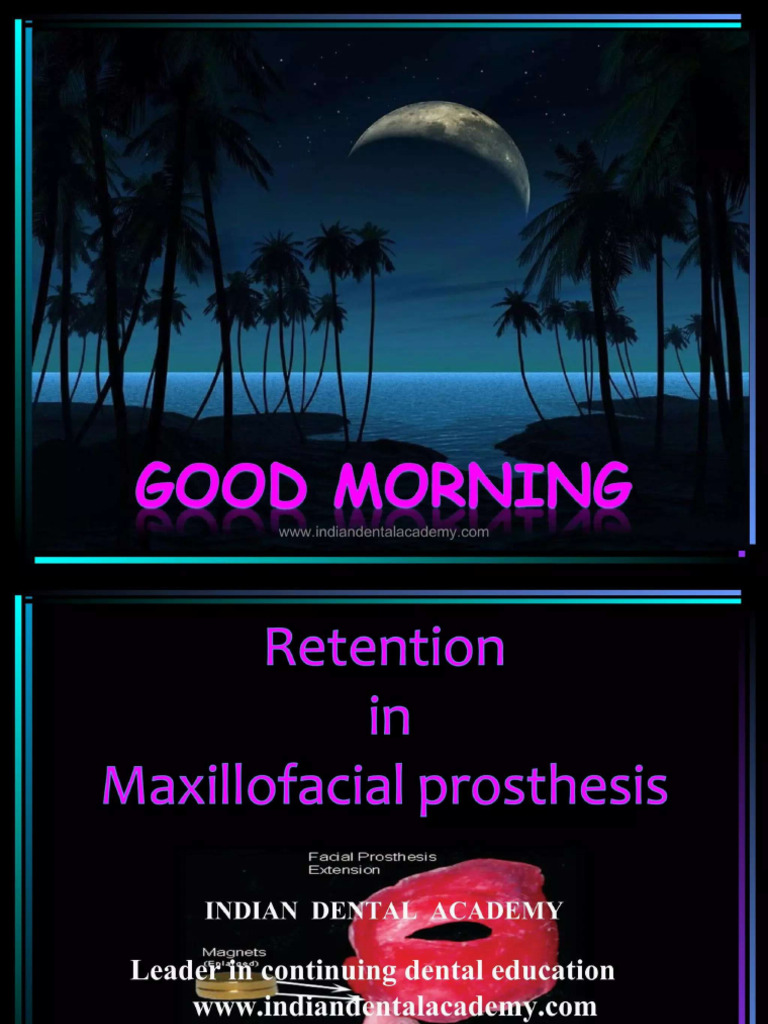 Retention in Maxillofacial Prosthodontics | PDF