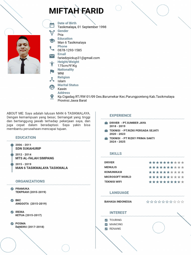 CV Miftah Farid-Oprator Produksi | PDF