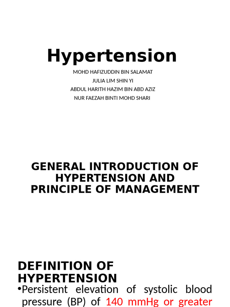 Hypertension Management Guide | PDF | Hypertension | Cardiovascular ...