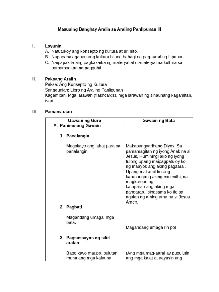 Masusing-Banghay-Aralin-sa-Araling-Panlipunan-III | PDF