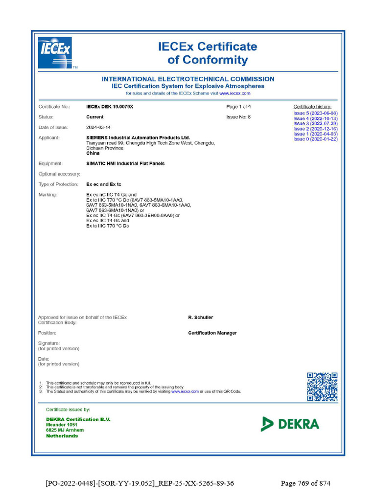 HMI - IECEX Certificate | PDF