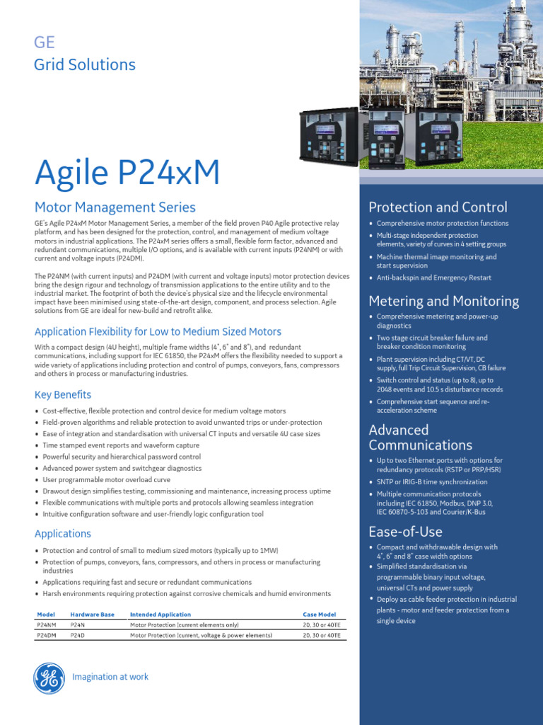 P40 Agile Motor Brochure en 2018 08 Grid GA 1619 | PDF | Electric Motor ...