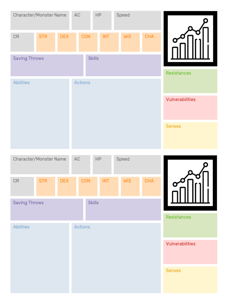 Monster or NPC Statistics (Quick) | PDF