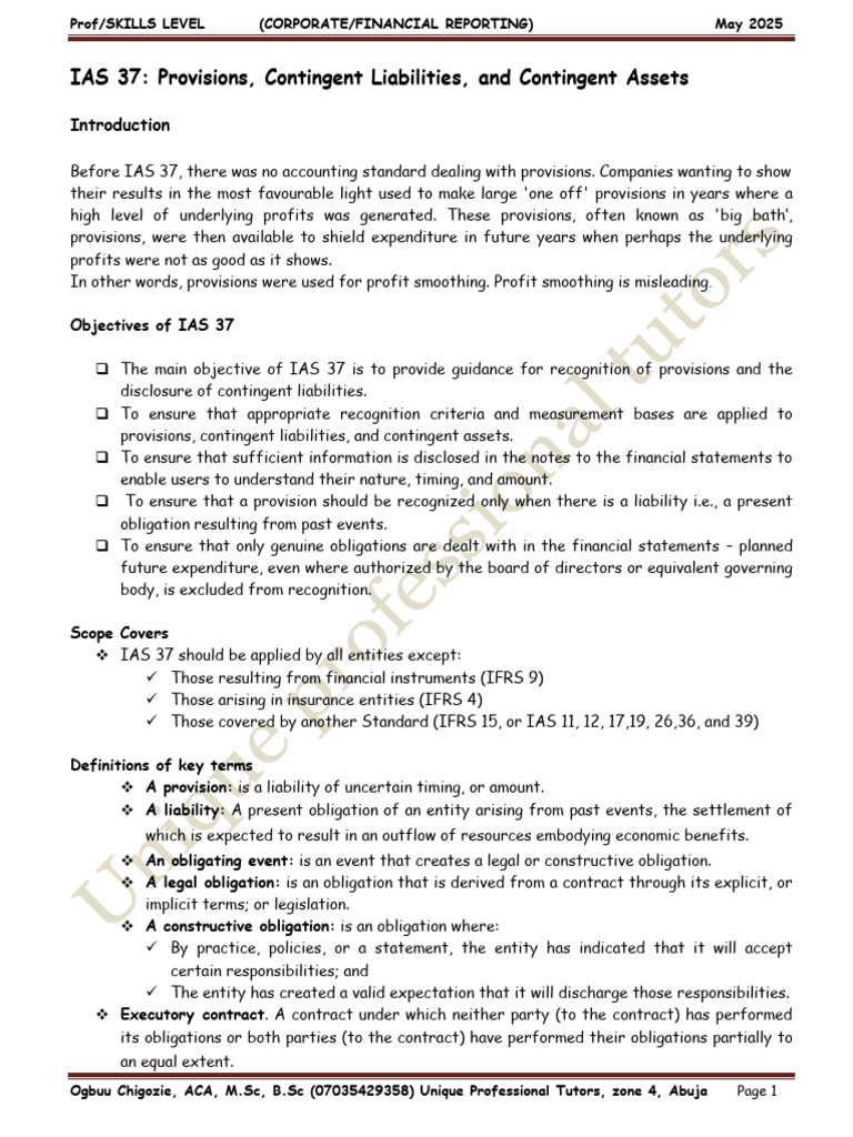 Ias 37 2025 | PDF | International Financial Reporting Standards | Expense
