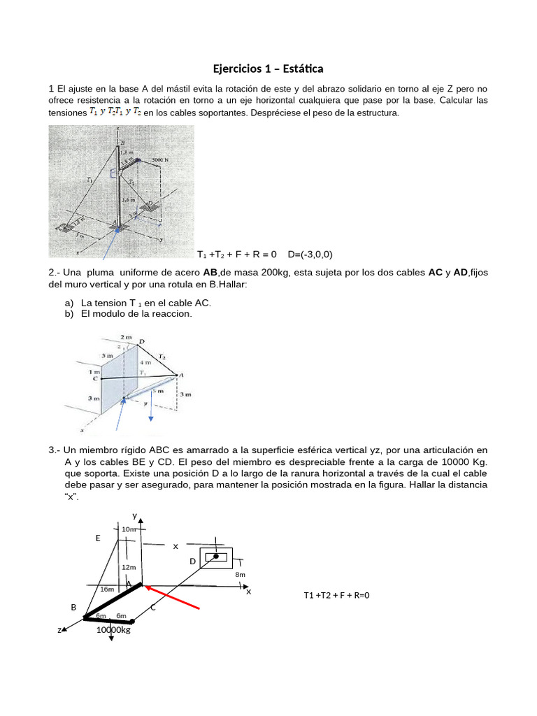 Ejercicio1 Estatica | PDF