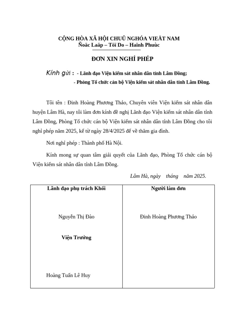 DON NGHI PHEP | PDF