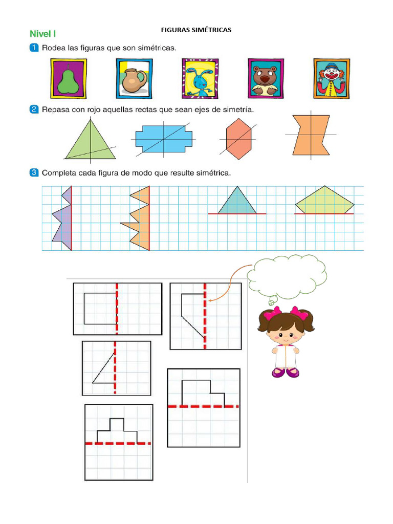 Ficha Figuras Simétricas | PDF