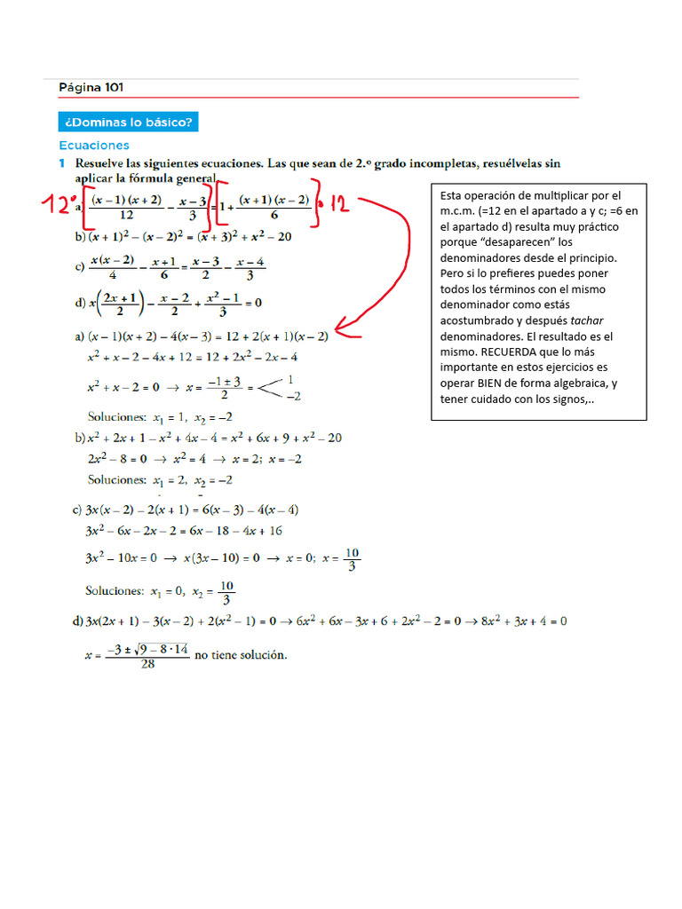 1.1. Ejerc. 1,2 Pág 101 Libro | PDF
