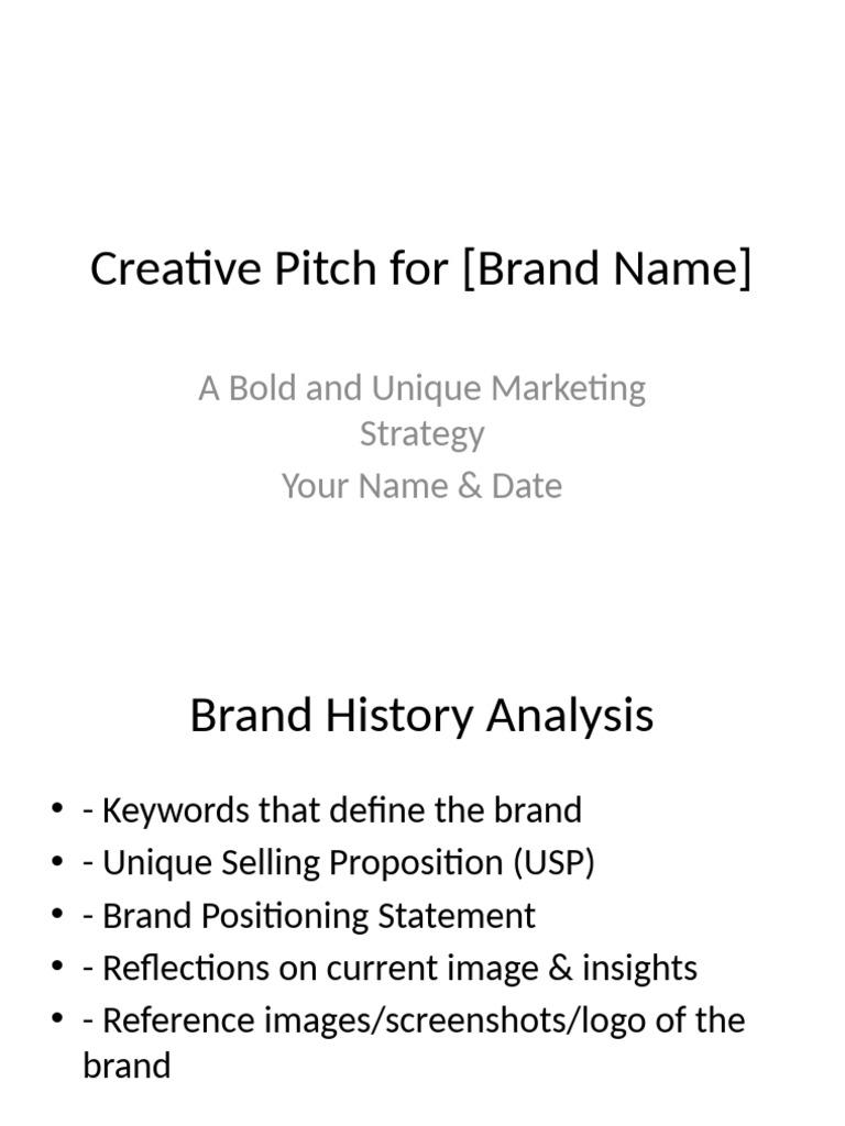 Creative Pitch Presentation | PDF