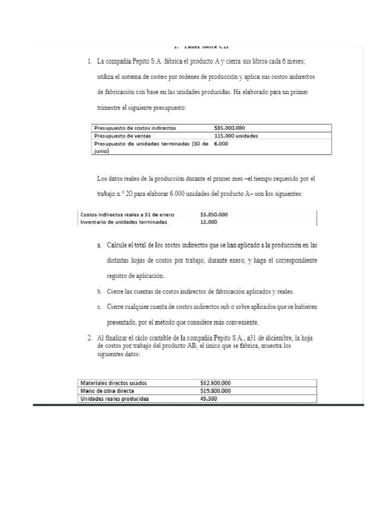 Costos Cif | PDF