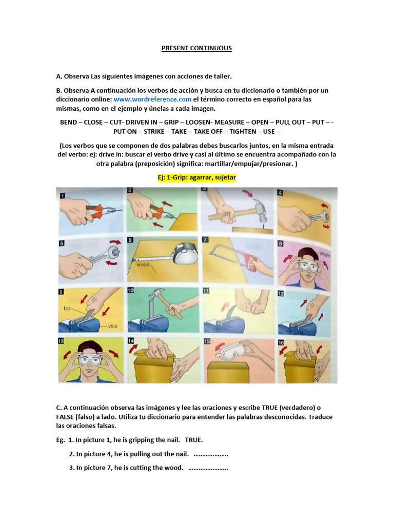 PRESENT CONTINUOUS 2 Oblig | PDF