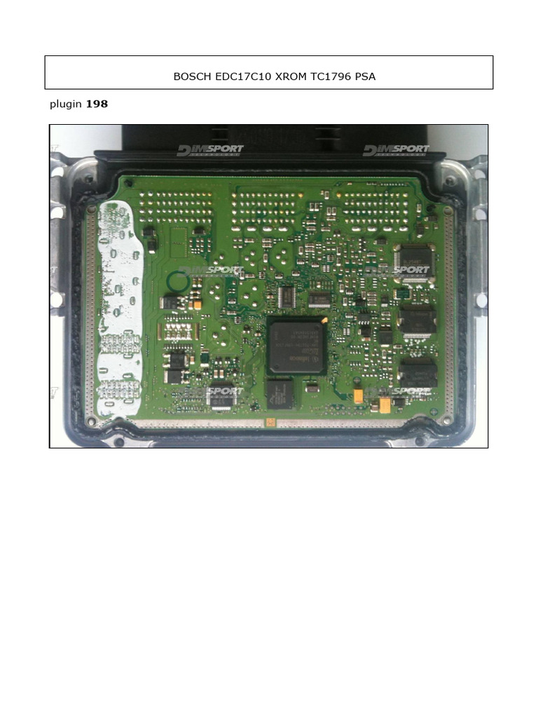 Bosch Edc17c10 Xrom tc1796 Psa | PDF