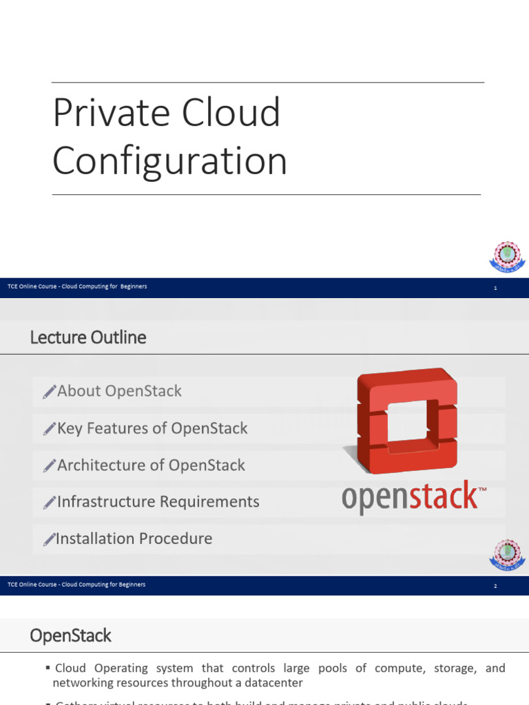 TCE MOOC template -openstack | PDF | Open Stack | Cloud Computing