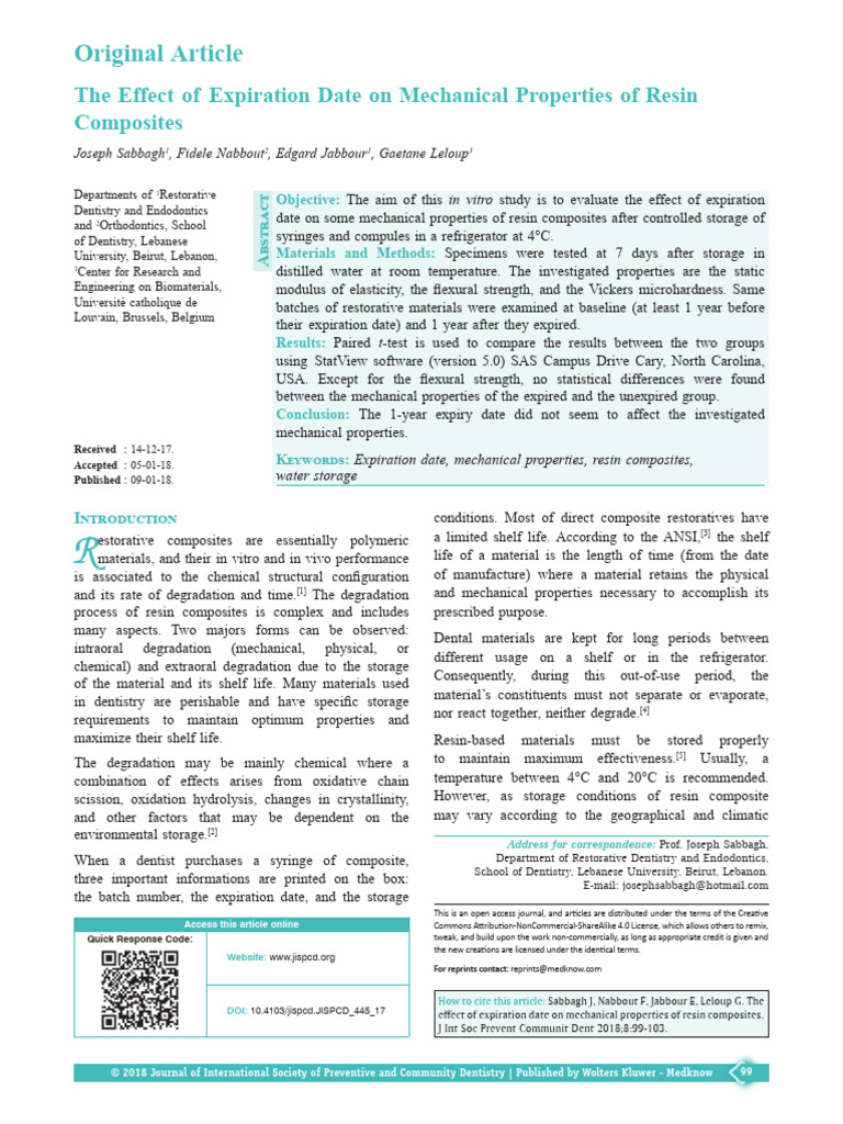 The Effect of Expiration Date On Mechanical.2 | PDF | Composite ...