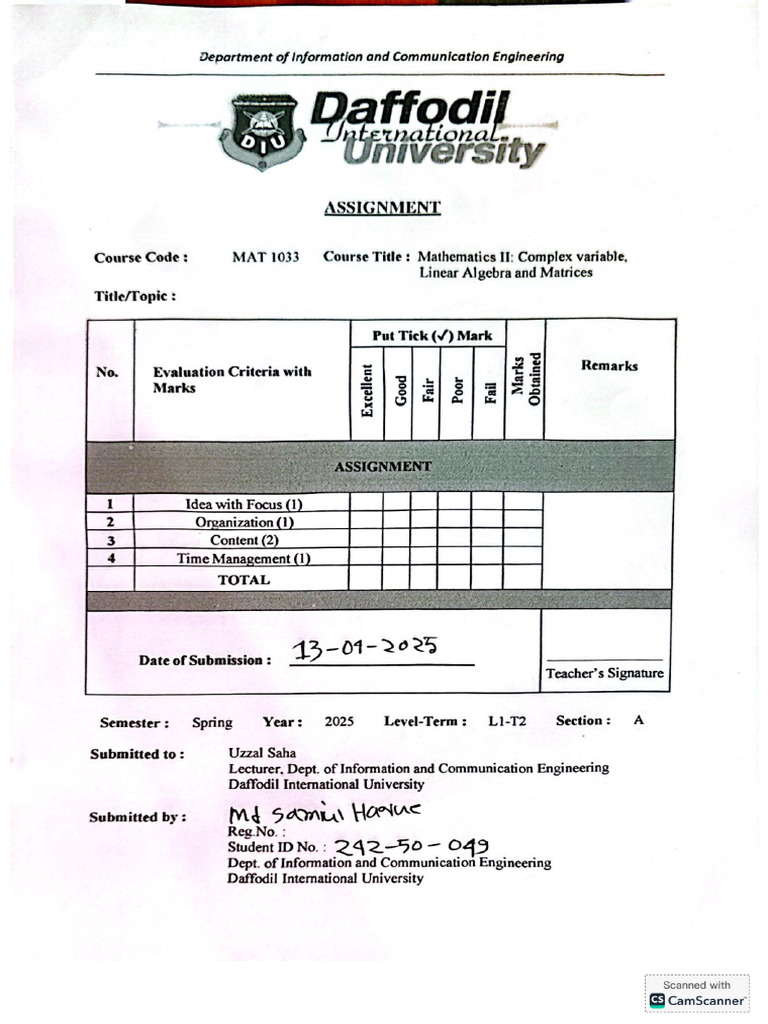 Md Samiul Haque 242-50-049 | PDF