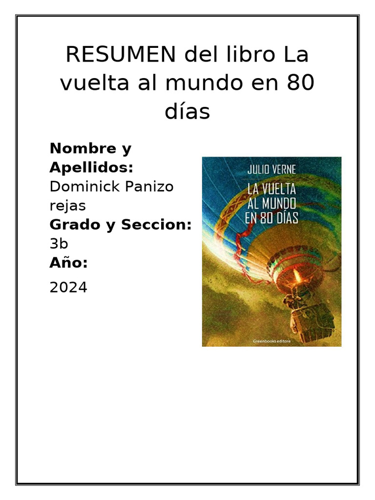 Julio Verne | PDF | Al rededor del mundo en ochenta días