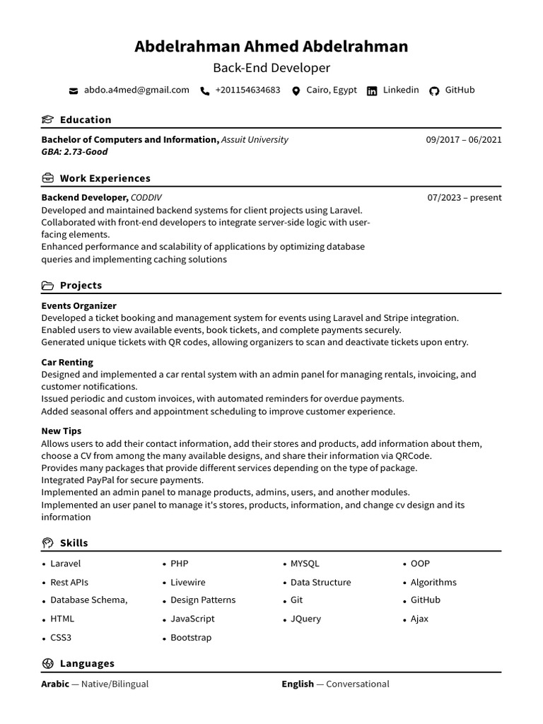 Abdelrahman Ahmed BackendDeveloper CV-3 | PDF