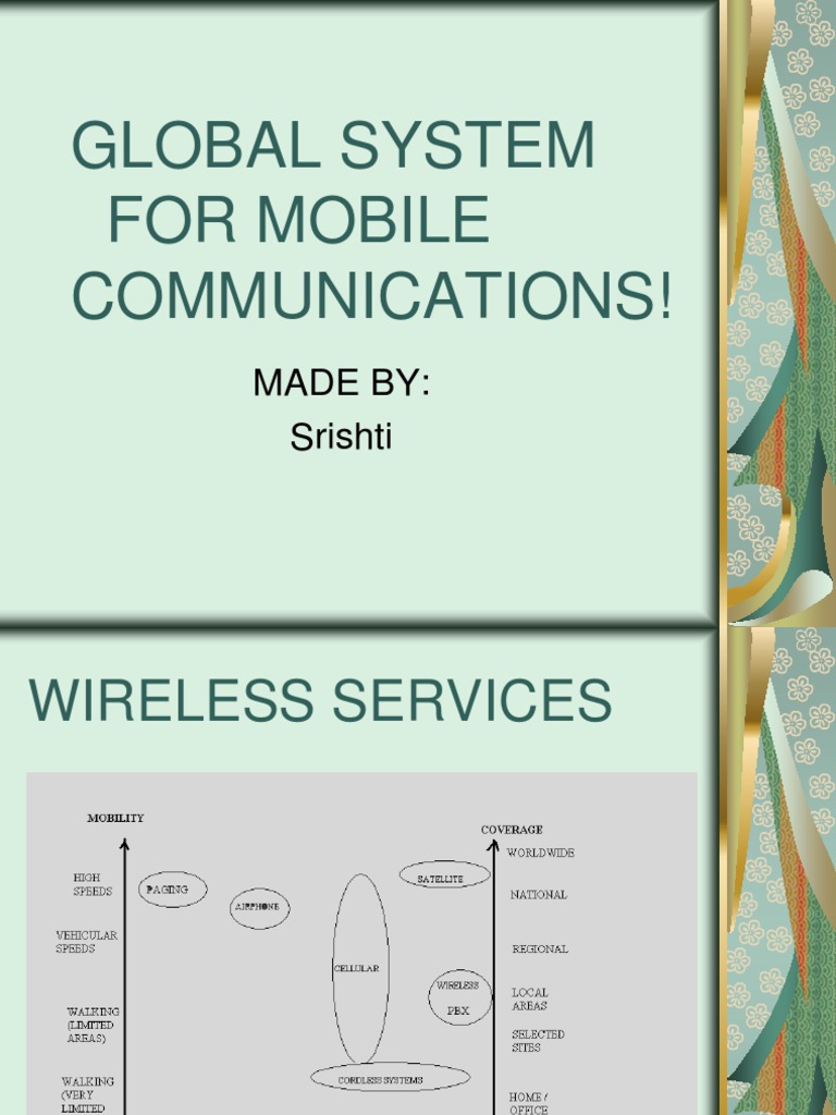 Global System For Mobile Communications!: Made By: Srishti | PDF ...