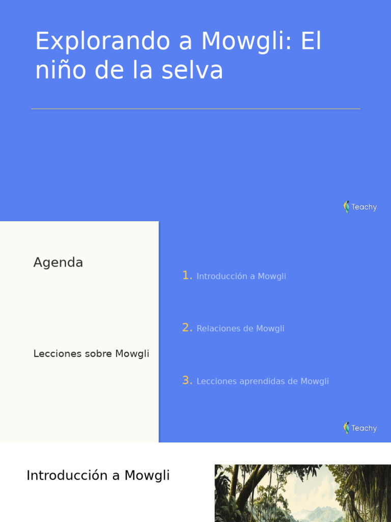 Slide - Explorando A Mowgli - El Nio de La Selva | PDF
