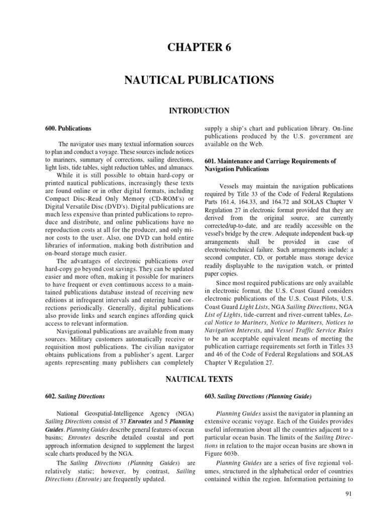 Chapter 6 - Nautical Publications | PDF | Horizon | Navigation