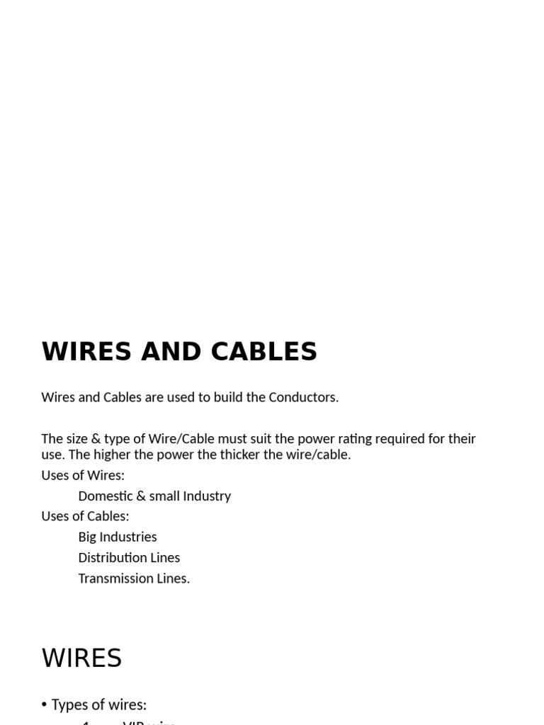 Wires Presentation | PDF