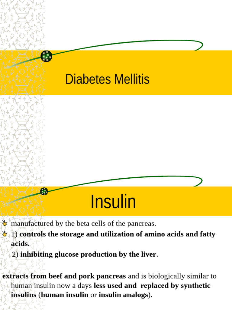 Diabetes and Insulin | PDF