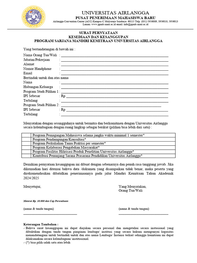Form Ipi Mandiri Kemitraan | PDF