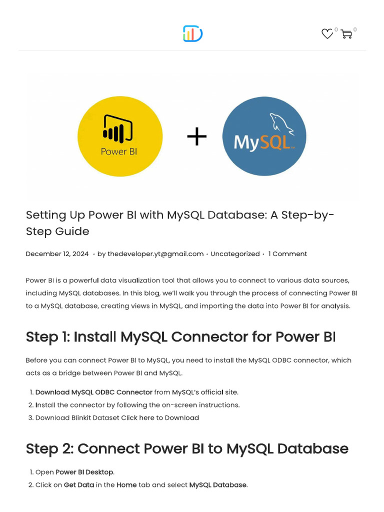 Setting Up Power BI With MySQL Database A Step-by-Step Guide | PDF