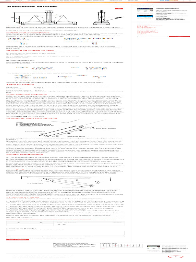 Anchor Work - Knowledge of Sea | PDF | Anchor | Ships