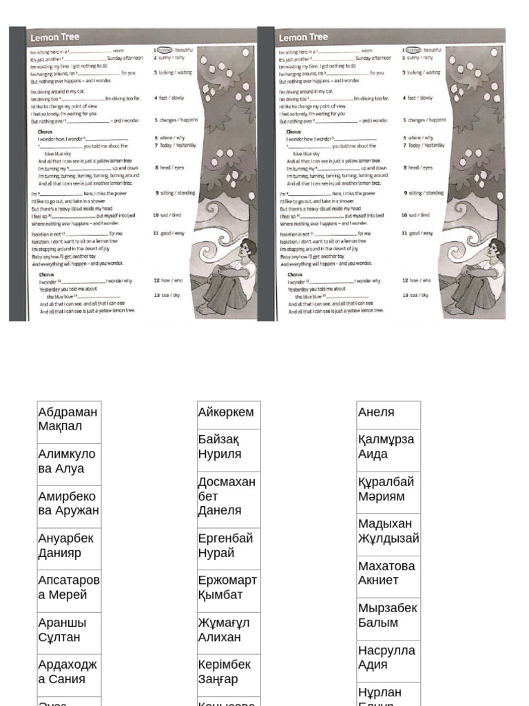 Lemon Tree Song | PDF