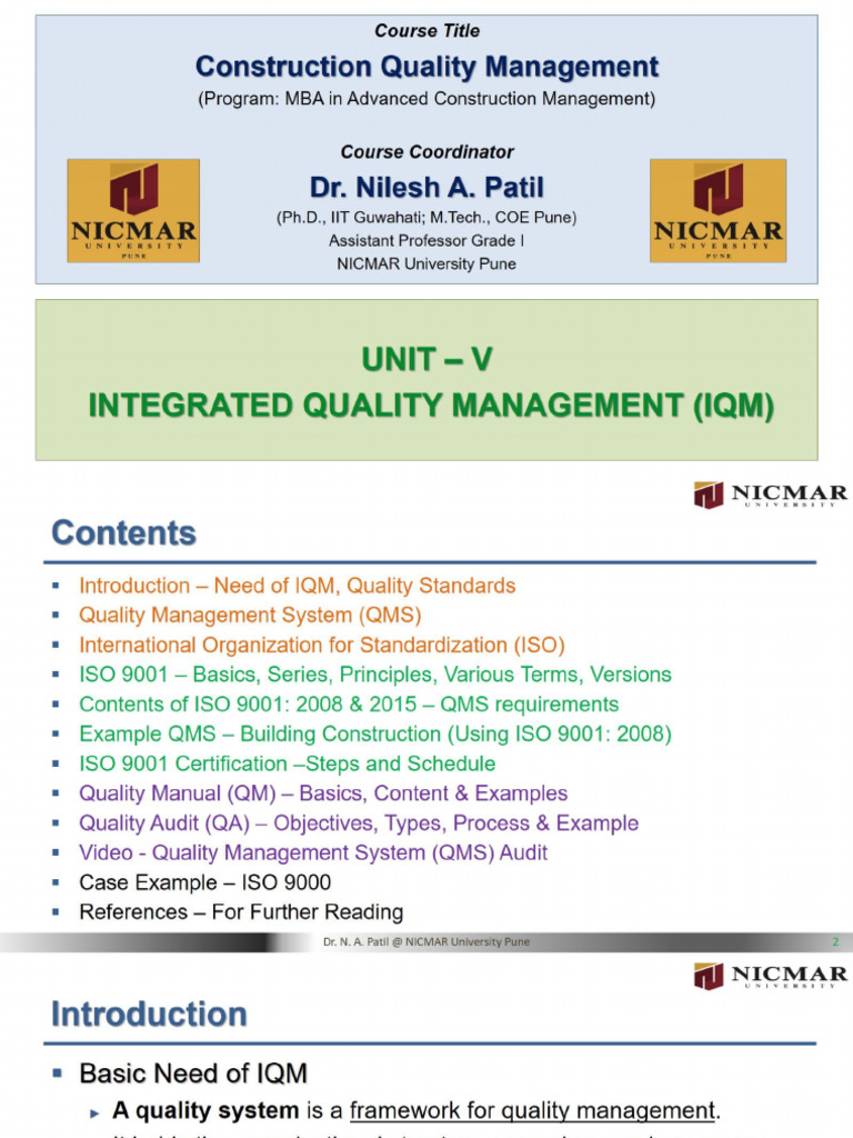 Integrated Quality Management | PDF