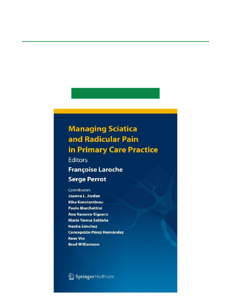 Managing Sciatica and Radicular Pain in Primary Care Practice Full Text ...