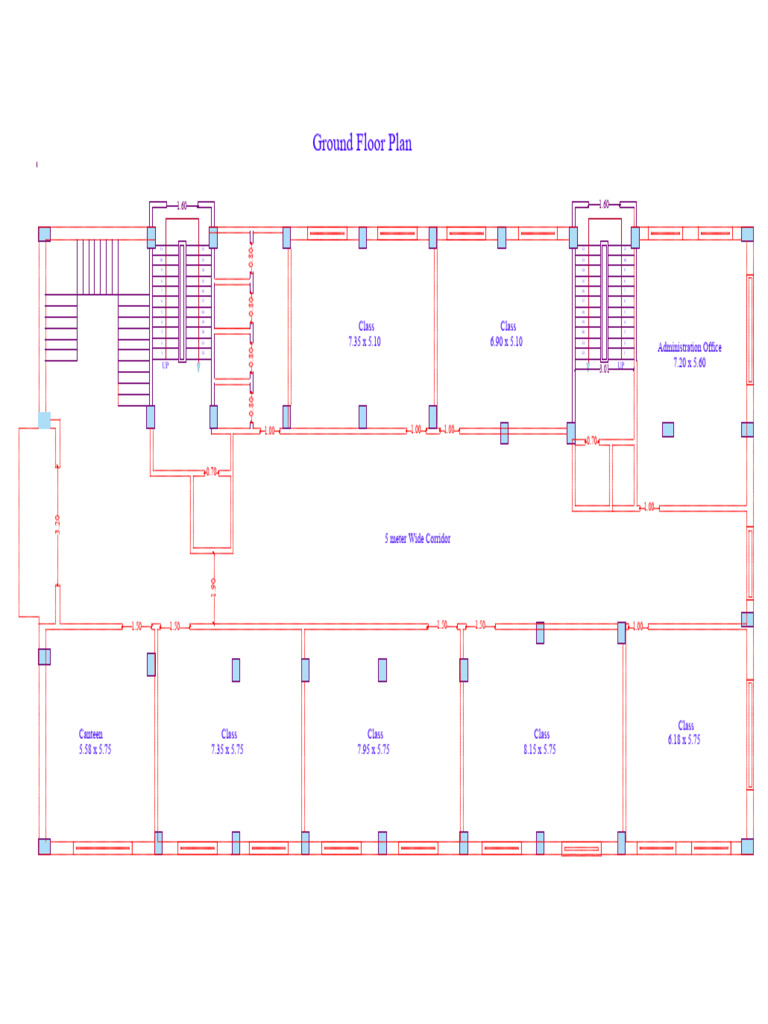Ground Floor Plan for School Design | PDF