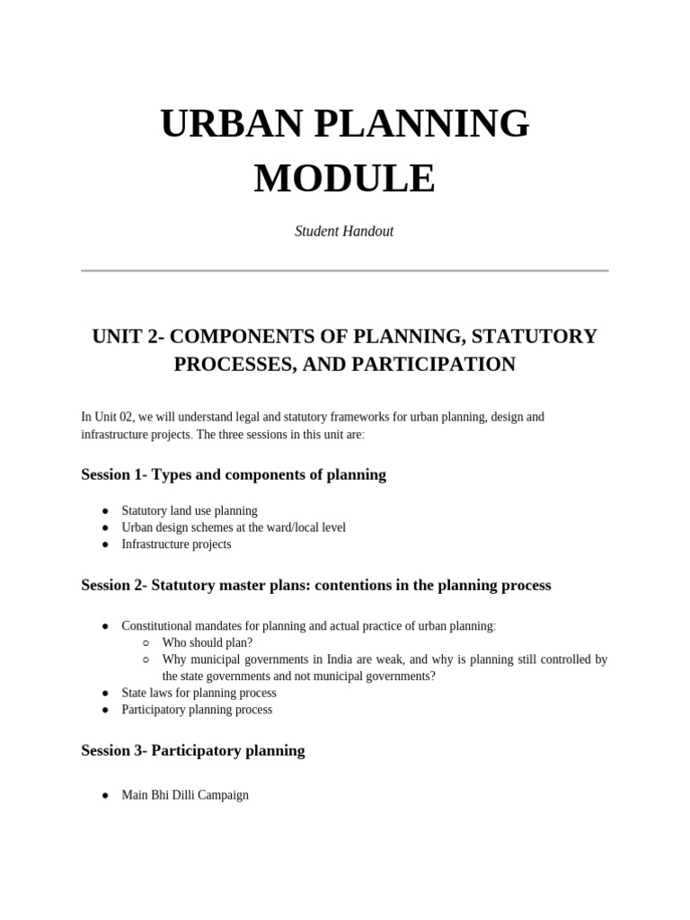 Urban Planning | PDF