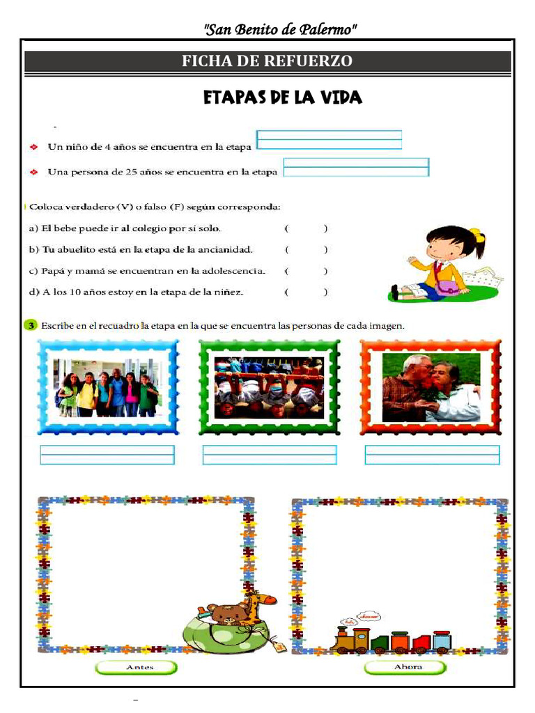 Etapas de Vida. Refuerzo | PDF