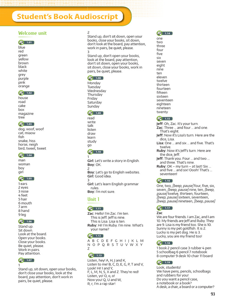 Brainy kl.4 Student’s Book Audioscript | PDF