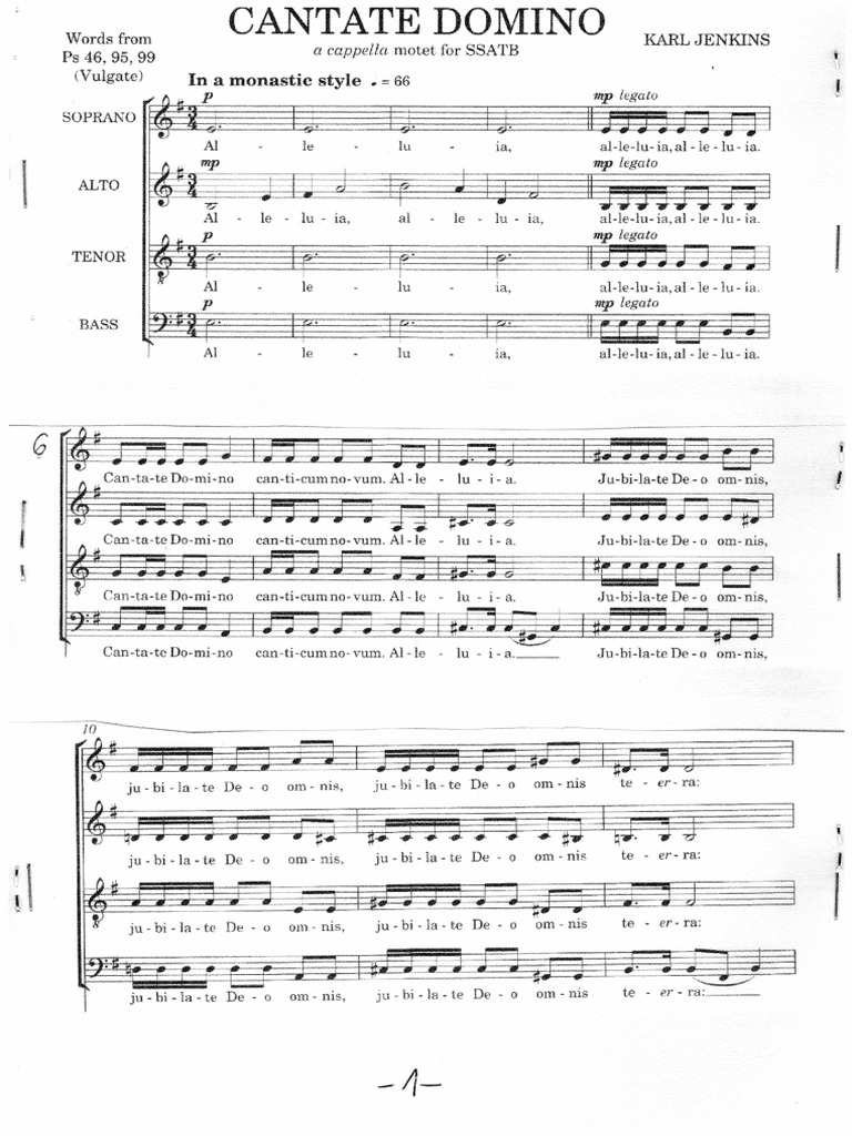 Cantate Domino - Jenkins | PDF