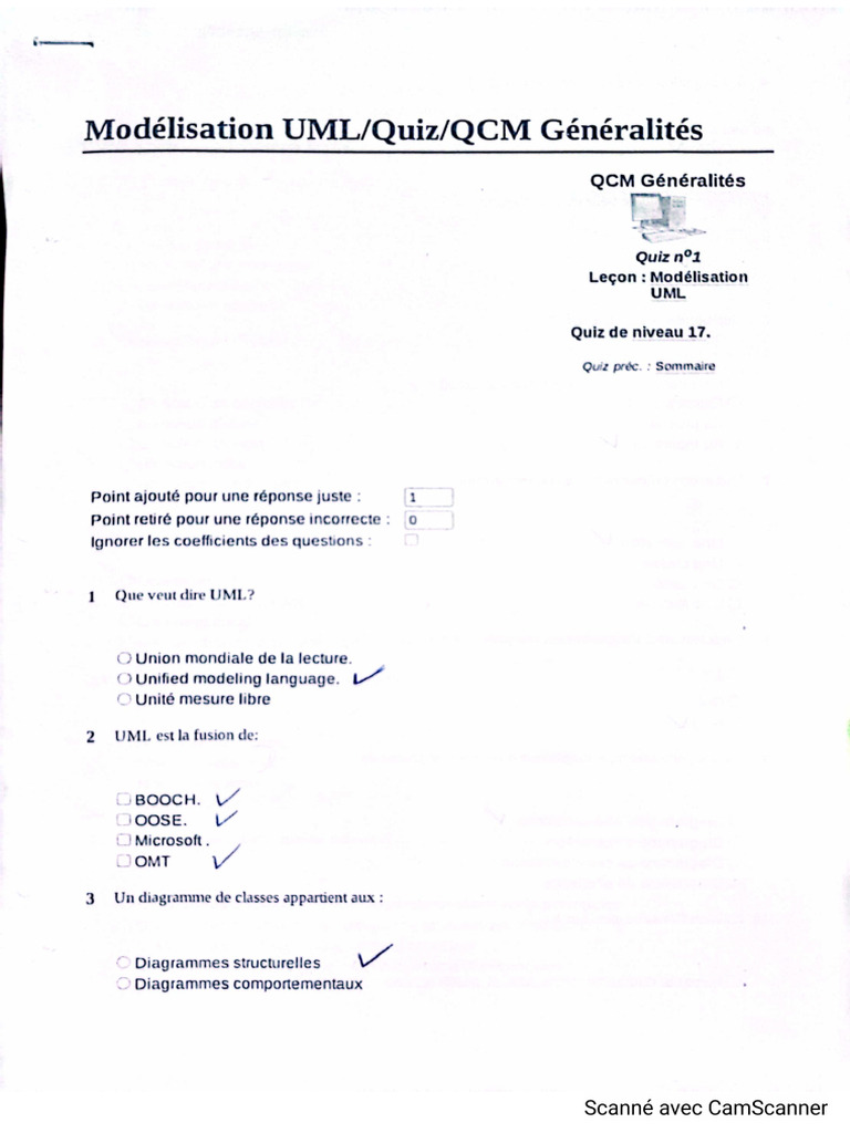 QCM Uml | PDF
