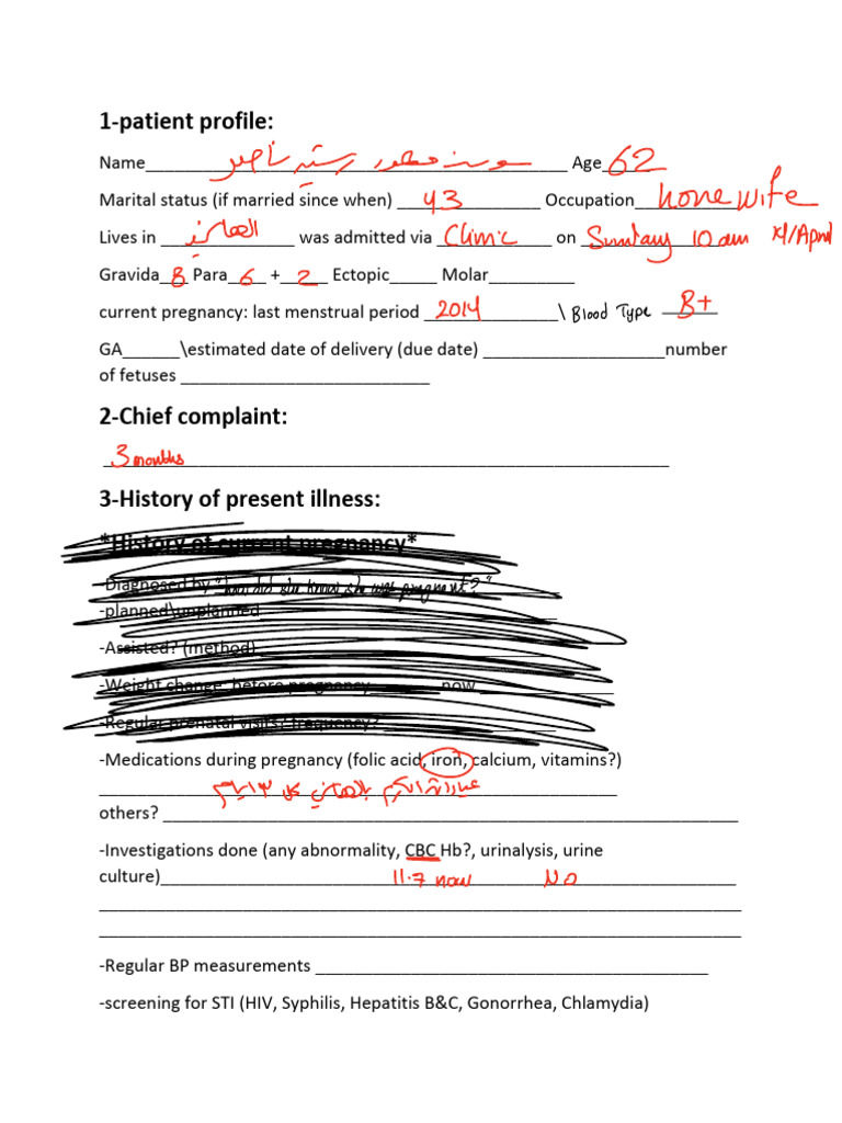 OB GYNE History Form Copy (3) | PDF | Pregnancy | Fetus