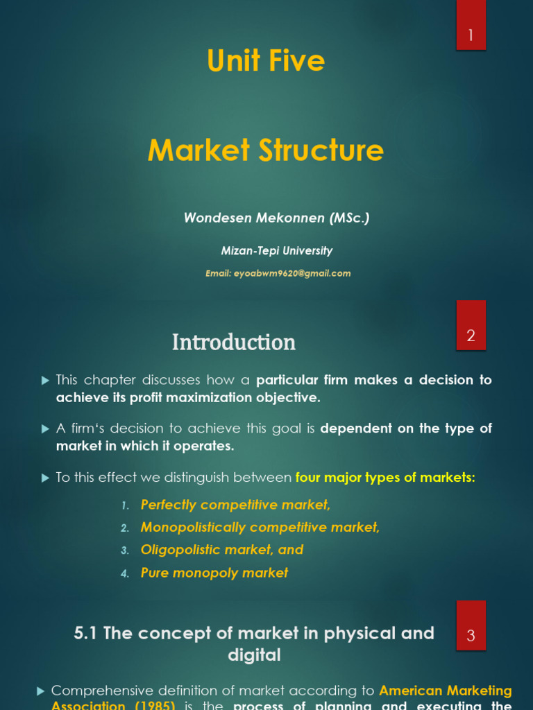 Introduction To Economics Unit 5 | PDF | Profit (Economics) | Market (Economics)