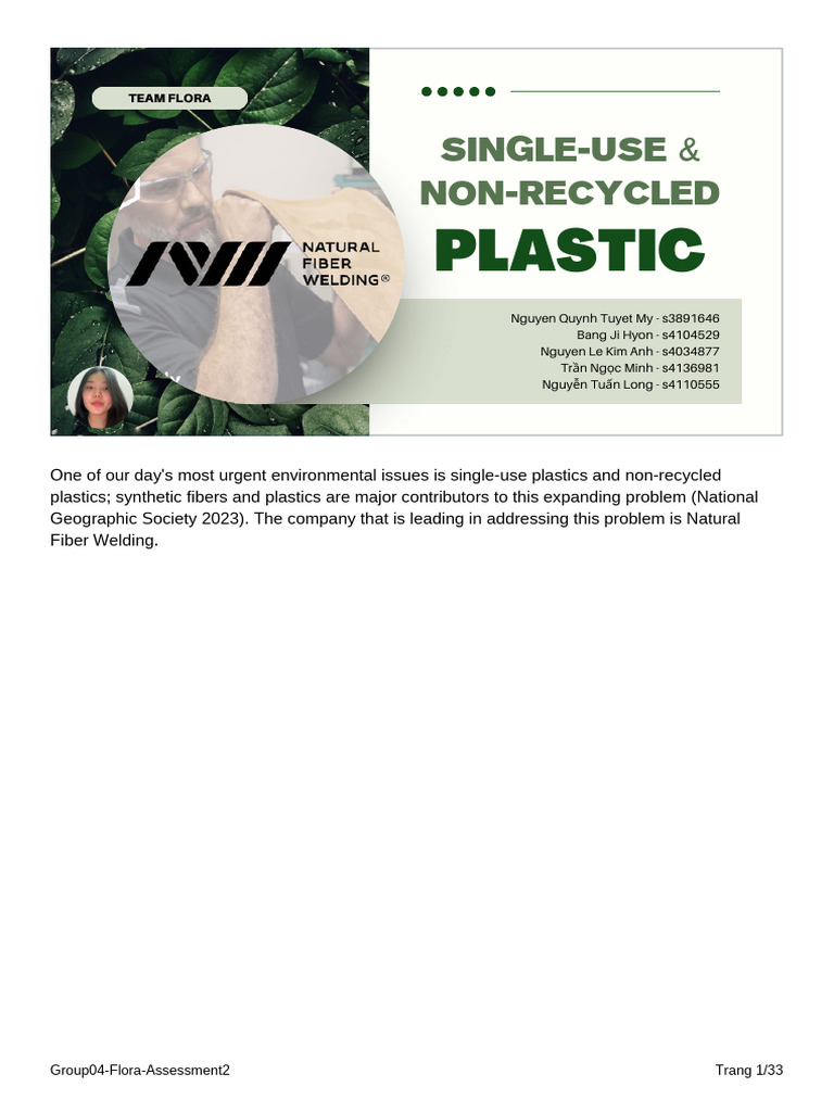 Group04 Flora Assessment2 | PDF | Plastic | Pollution