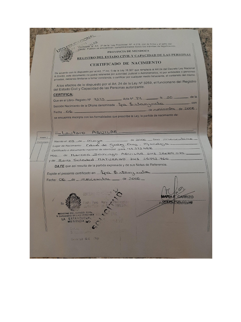 Documentos Lautaro | PDF