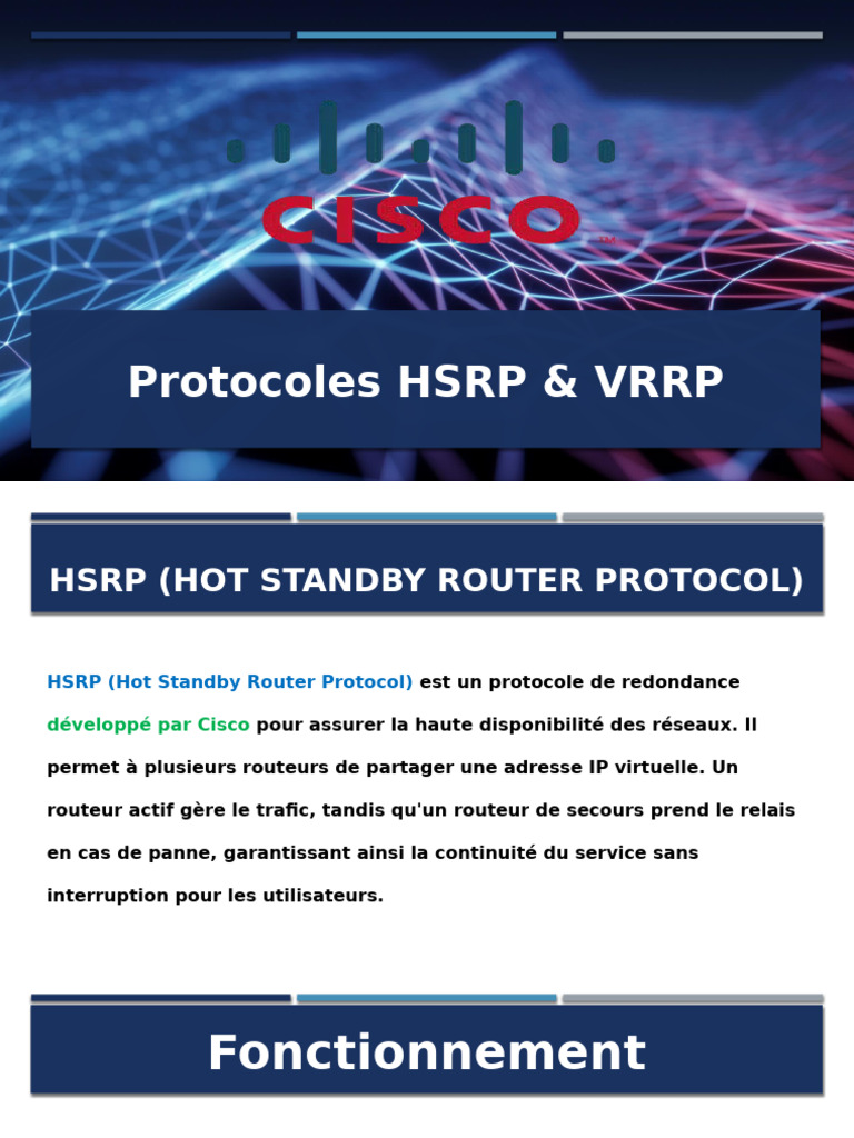 Protocole HSRP & RVVP | PDF | Protocoles Internet | Routage